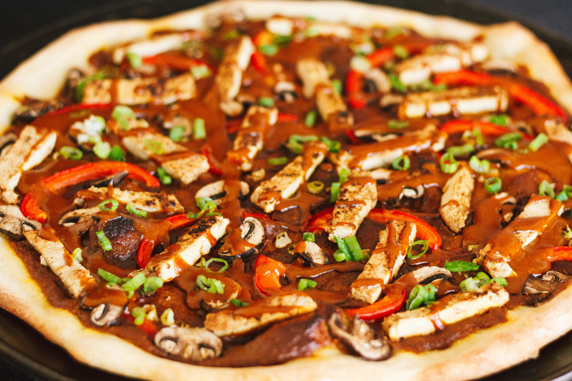 Peanut Curry Vegan Chicken Pizza – Another Vegan Food Blog