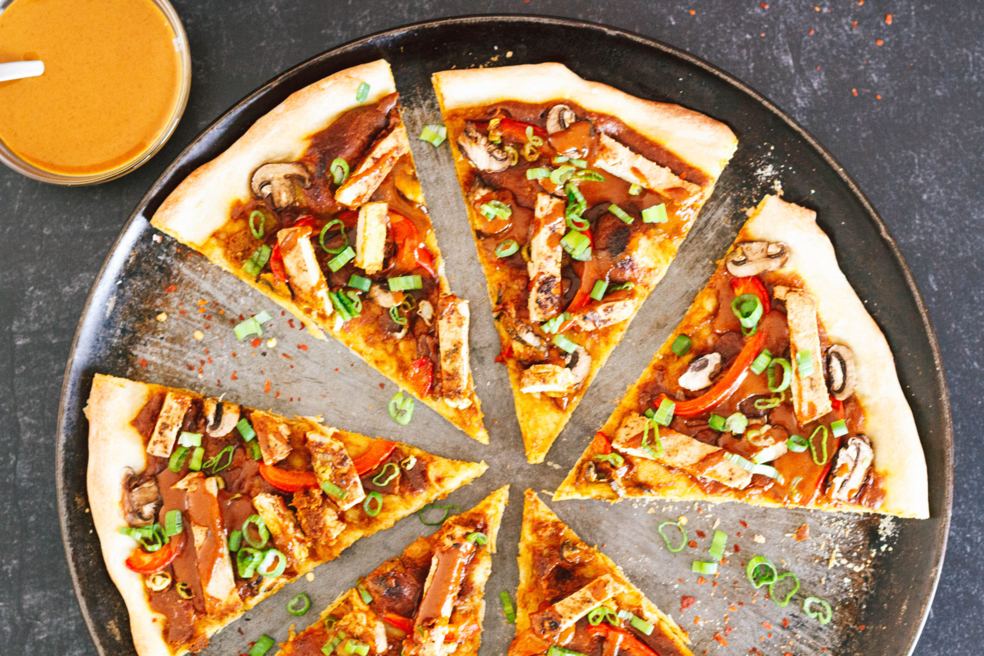 Peanut Curry Vegan Chicken Pizza – Another Vegan Food Blog